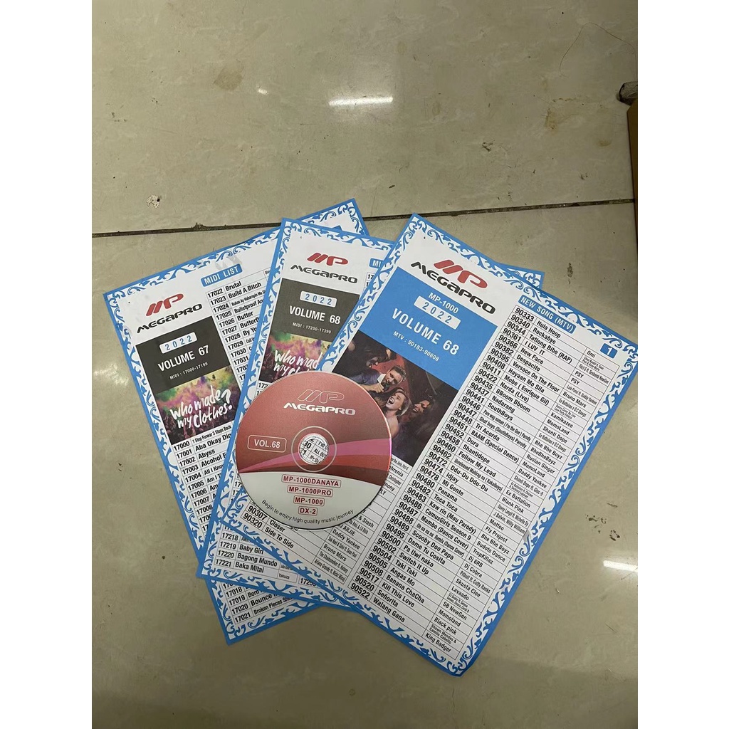 UPDATED CD Megapro MP1000 , MP1000 PRO , Danaya CD VOL. 68( not a ...