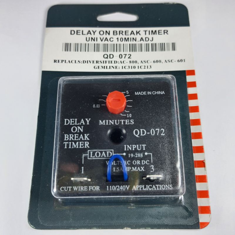 Time Delay / Delay On Break Timer / QD-072 / 2-wires (For CARRIER ...