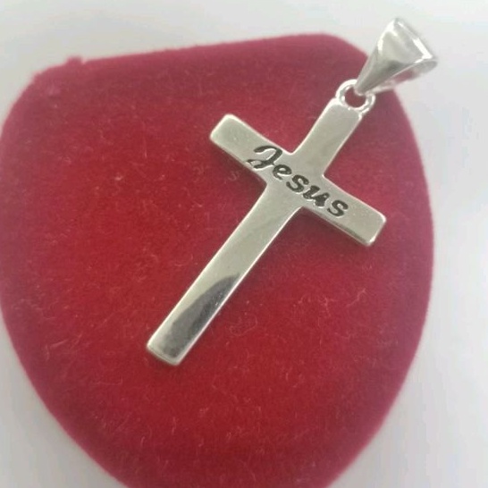 Silver cross jesus pendant(pn149) | Shopee Philippines
