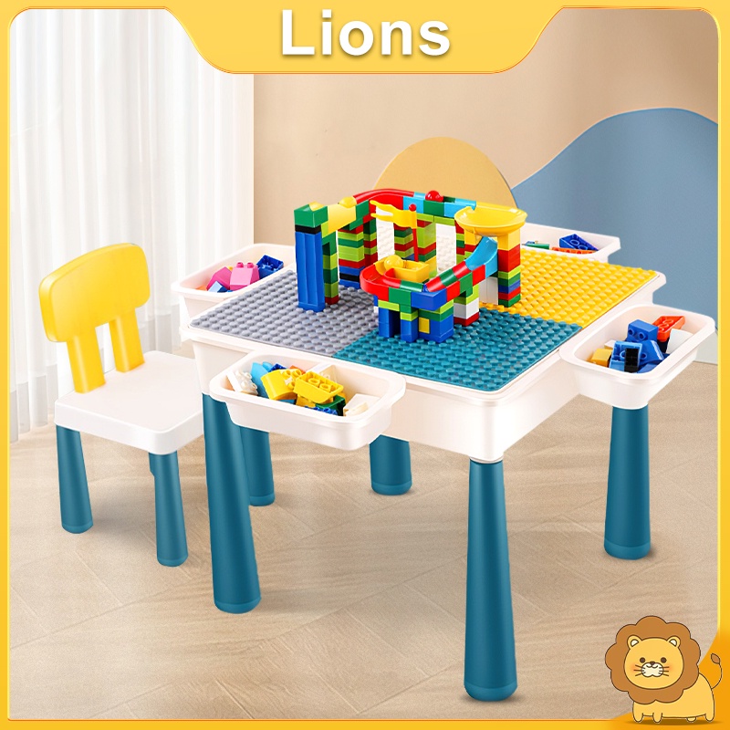 Multi-Function Blocks Table and Chair For Kids Table Kids Study Table ...