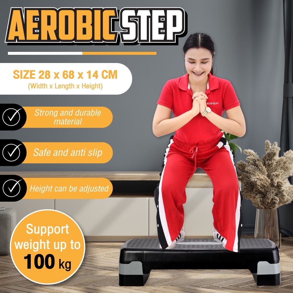 B&G Aerobic Stepper Yoga Pedal Indoor Adjustable Fitness Jumping Yoga ...