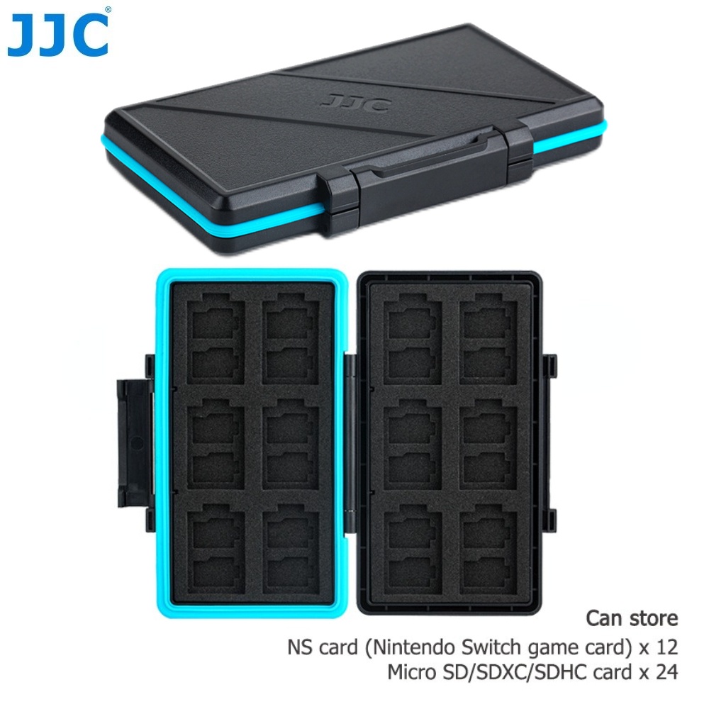 JJC Memory Card Case Storage Holder Box for SD / Micro SD / XQD / CF / CFexpress Type A ...