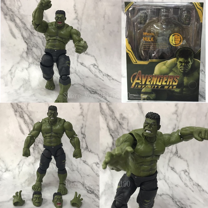 Marvel SHF Hulk Action Figure Avengers Infinity War Super Heroes PVC ...