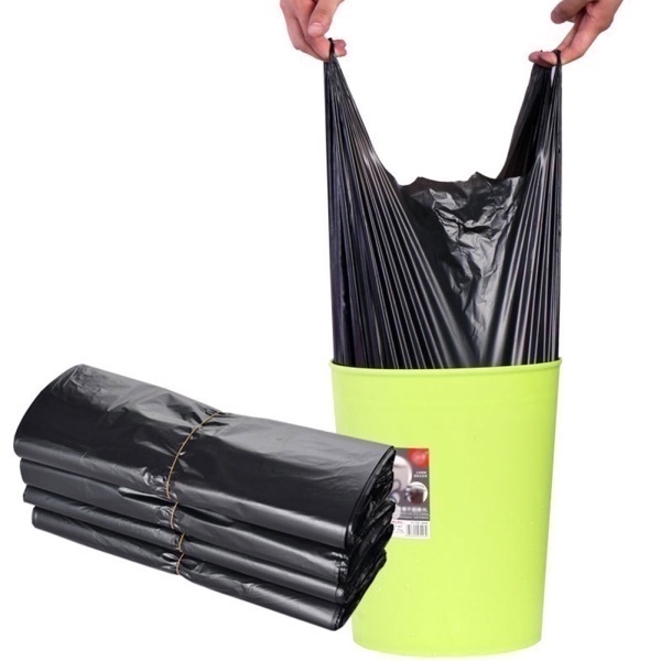 50Pcs Black Thicken Disposable Vest Type Garbage Bags for Home Office ...