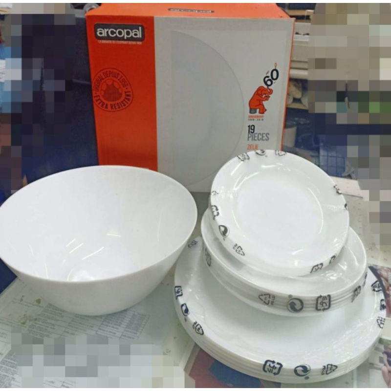 Arcopal Zelie 19pc Dinner Set | Shopee Philippines
