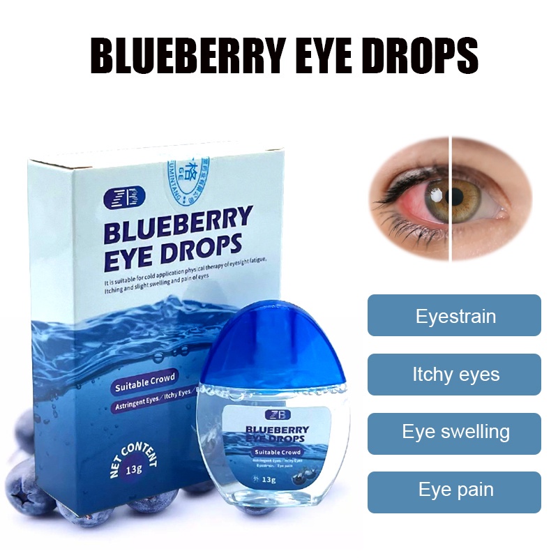 ZB Blueberry Eye Drop Relieves Red Eyes Discomfort Blurred Vision Dry ...