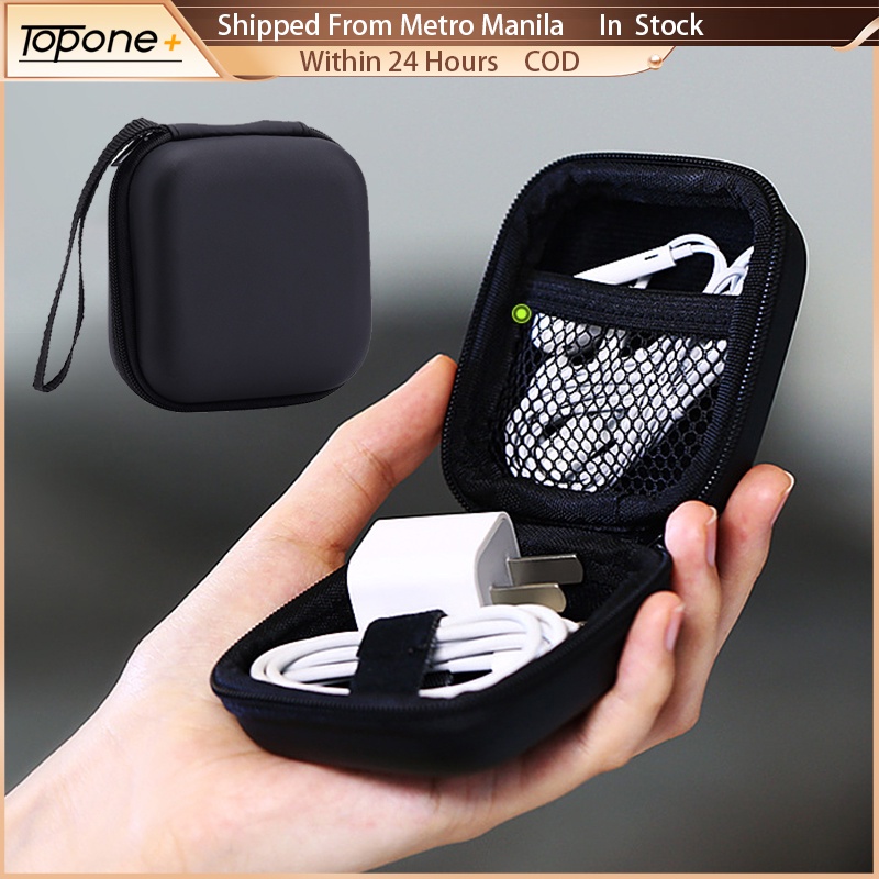 EVA Headphone Data Cable Storage Case Mini Earbuds Pouch Headphone ...