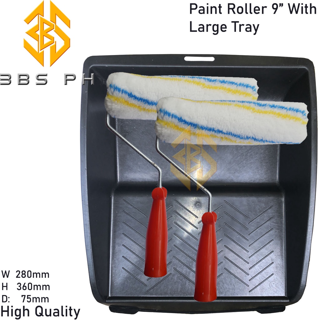 Paint Roller With Tray large 9" Paint Roller 3pcs Set I 3BS | Shopee ...