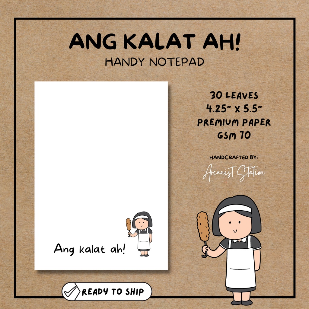 Ang kalat ah! - Witty Tagalog Notepad | Shopee Philippines