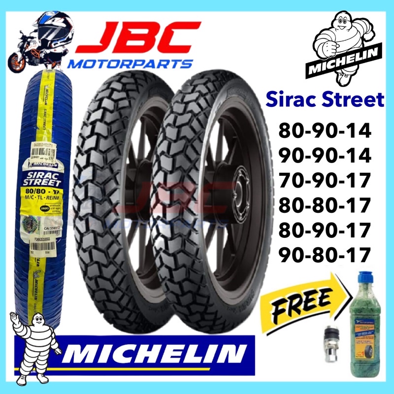 Michelin Sirac Street Motorcycle Tire Gulong Free Tire Sealant and Pito ...