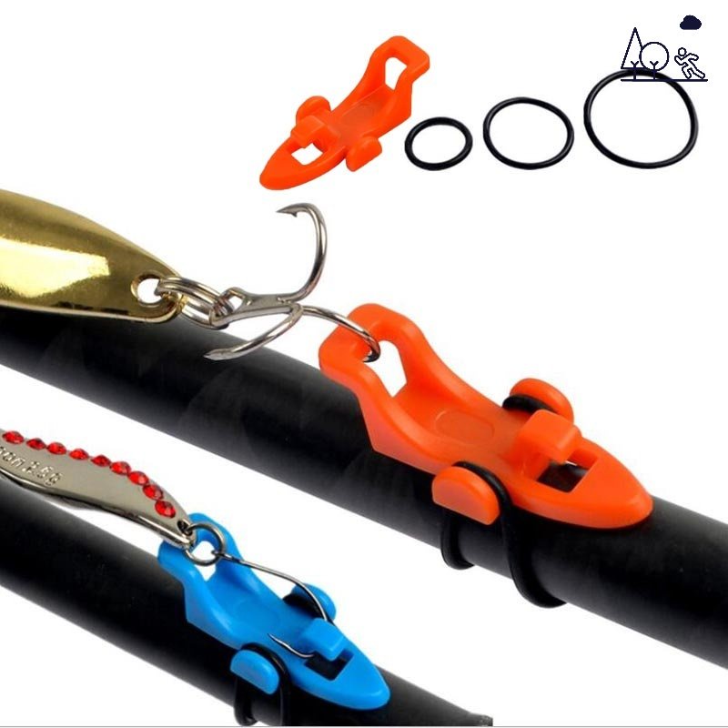 1Set Fishing Hook Keeper / Lure Bait Holder With Rubber Rings for ...