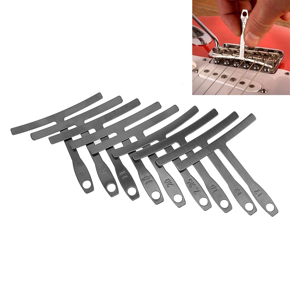 9pcs Stainless Steel Guitar Under String Radius Gauges Luthier Tools ...