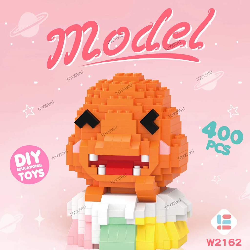 Pokemon Block Pikachu Squirtle Charmander building block brick mainanan ...