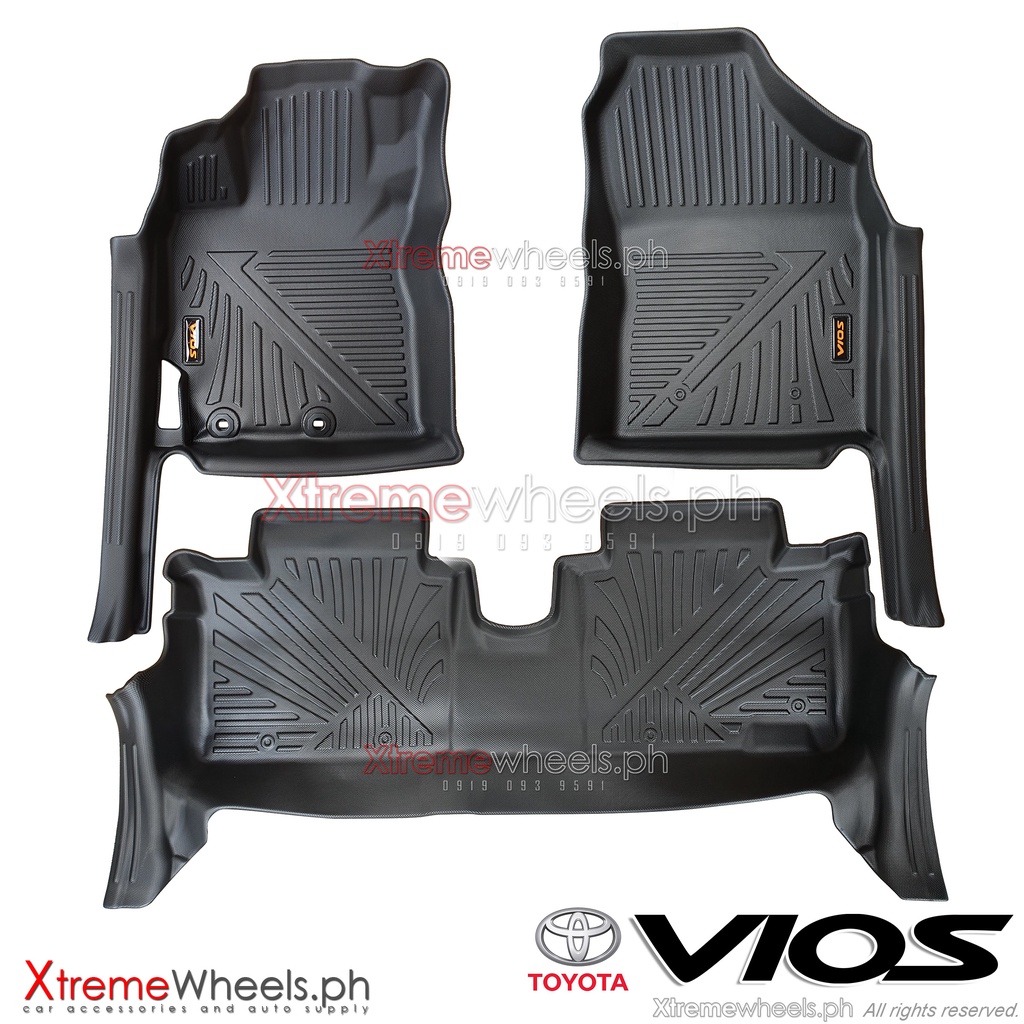 Toyota Vios 2013-2025 5D Extended Deep Dish matting Thailand made Heavy ...