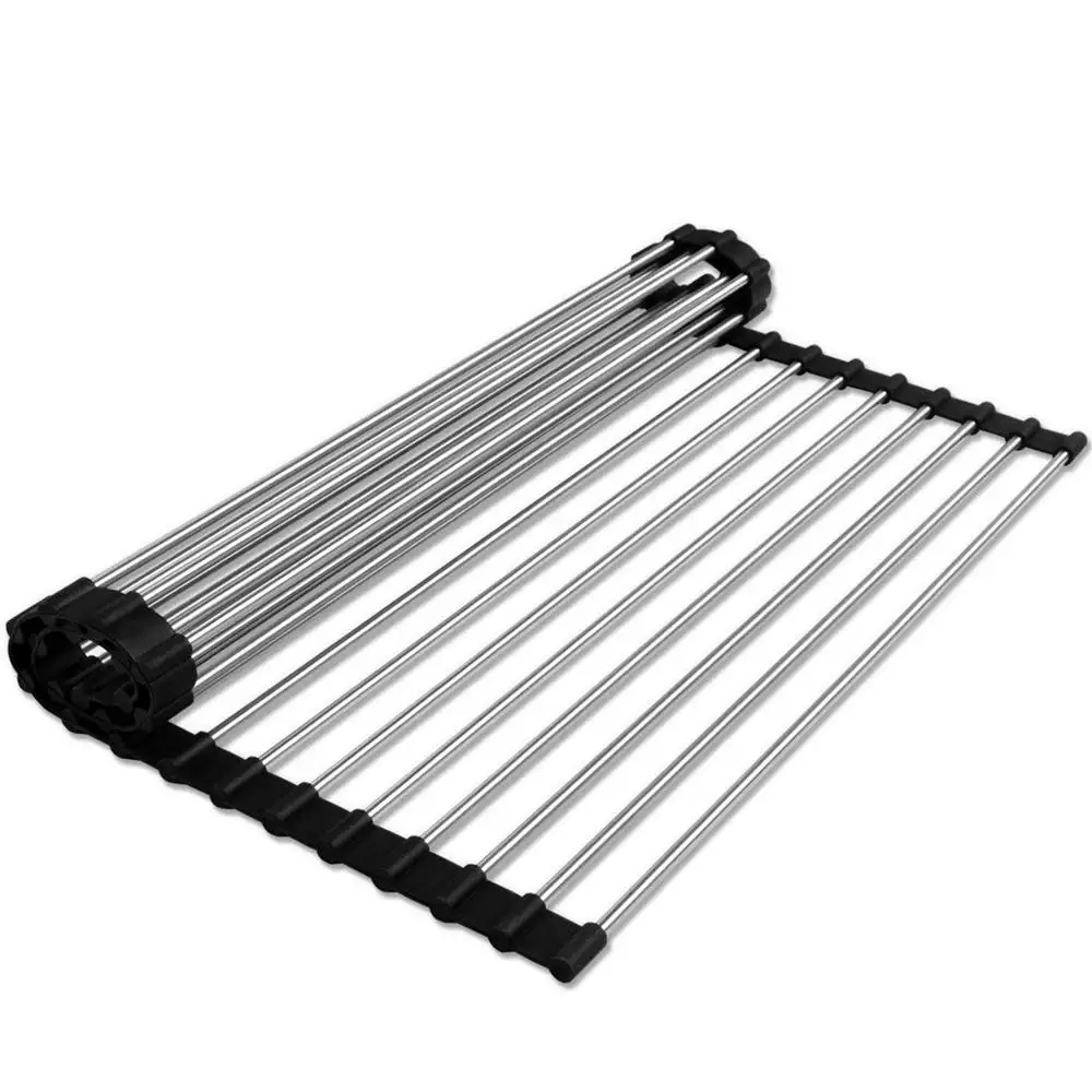 Foldable Dish Rack Over The Sink Drying Rack Stainless Steel Dish ...