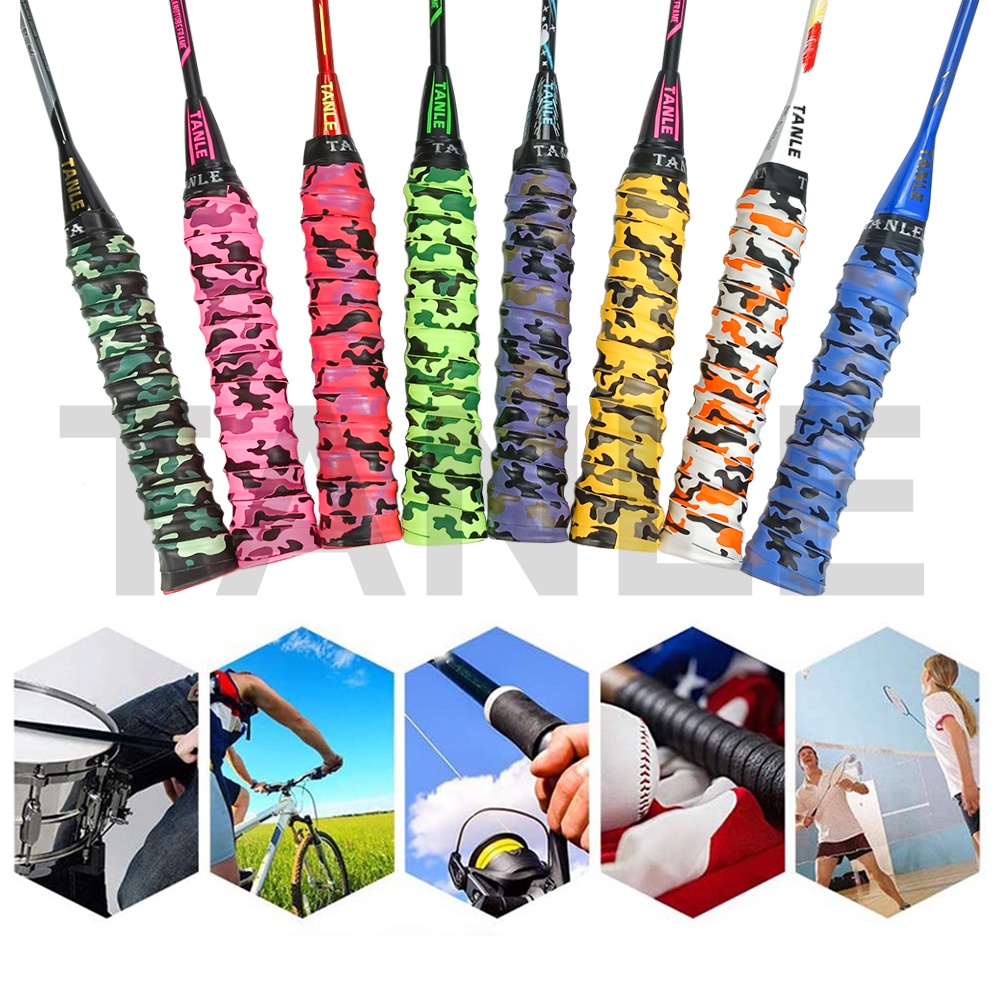 Outdoor sports 1pc camouflage grip badminton racket grip anti-skid ...