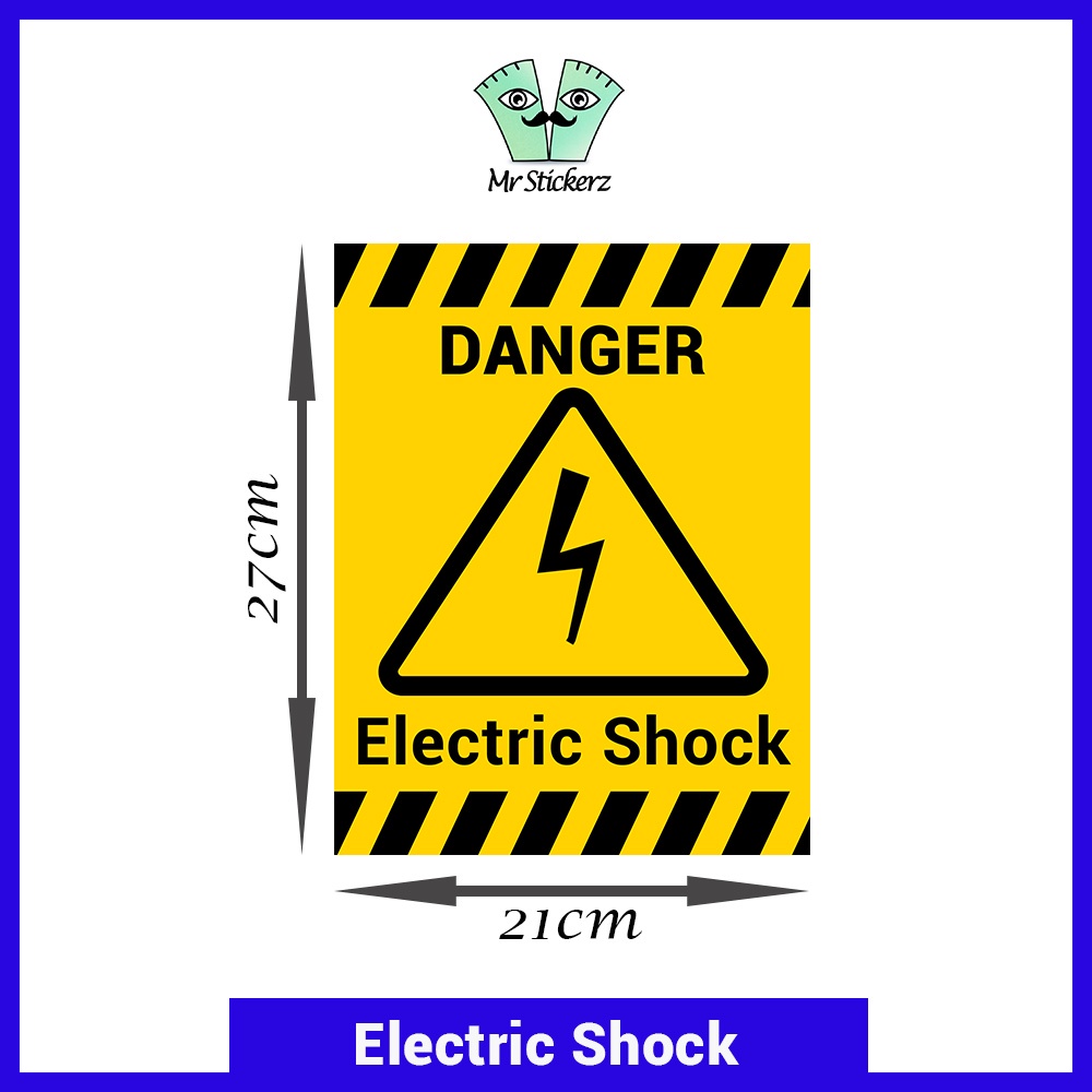 Danger Electric Shock/ Radioactive/ Laser Beam Hazard Warning Sign ...