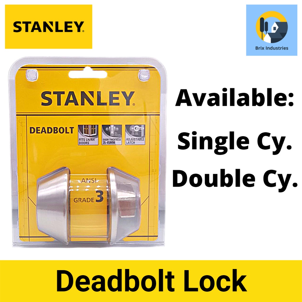 Stanley Deadbolt Lock Single or Double Cylinder SD101-32D SD102-32D ...