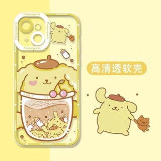 Cartoon Cute Pom Pom Purin & Cinnamoroll Phone Case For IPhone 15 14 13 ...