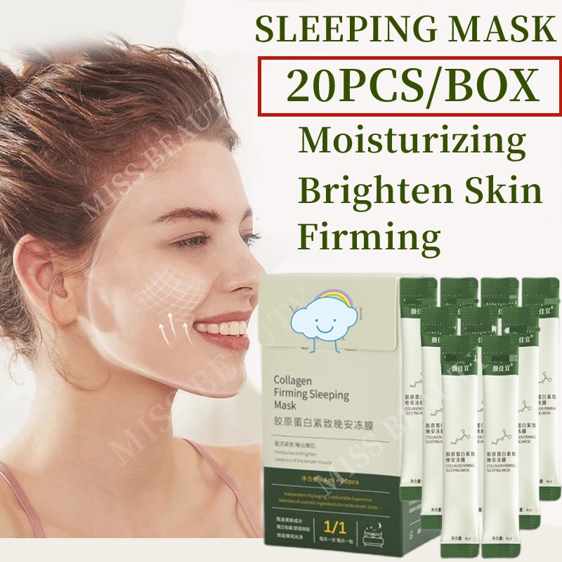 20PCS/BOX Collagen Firming Sleeping Mask No-Cleaning Hydrating ...