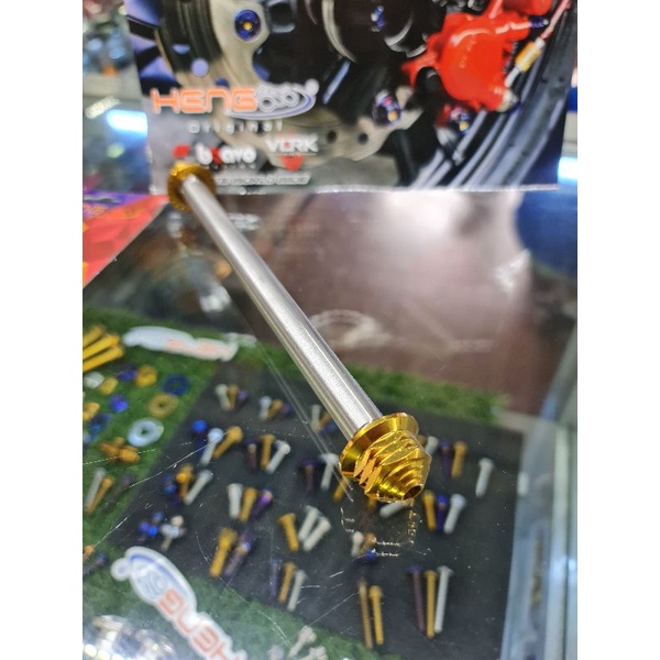 HENG ORIGINAL FRONT AXLE (EHE) FOR YAMAHA AEROX V1/V2 | Shopee Philippines