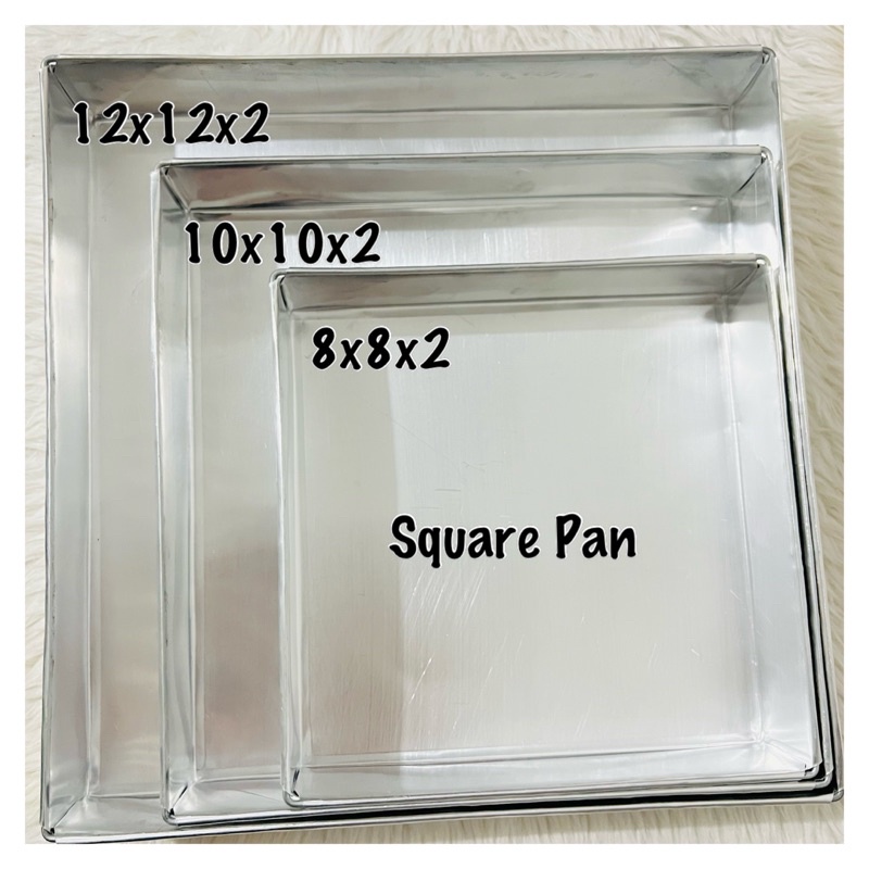 Square Pan 8” 10” 12” Aluminum Baking Pans | Shopee Philippines