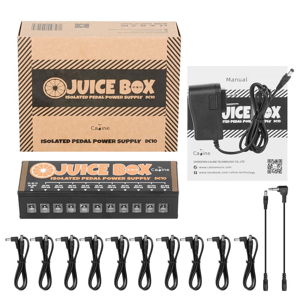 Caline DC10 Juice Box Fully Isolated Pedal Power Supply 10 Outputs for ...