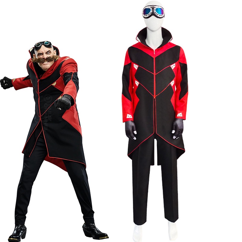 Sonic 2 Dr. Ivo Eggman Robotnik Cosplay Halloween Costume For Men ...