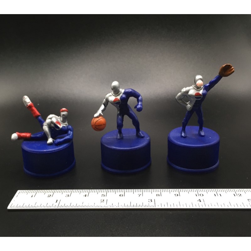 3x cap Work Figure Pepsi Pepsiman bottle collection Sport Toy ...