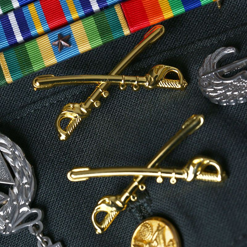 Epaulets Commemorative Badges Metal American Cavalry Collars Flower US ...