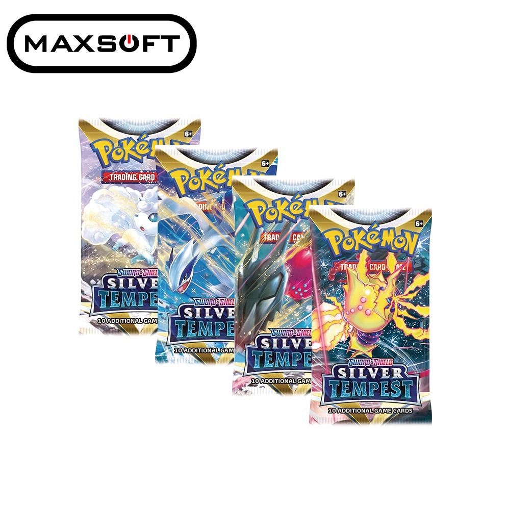 Pokemon TCG: Sword & Shield—Silver Tempest Booster Pack (Set of 4Packs ...
