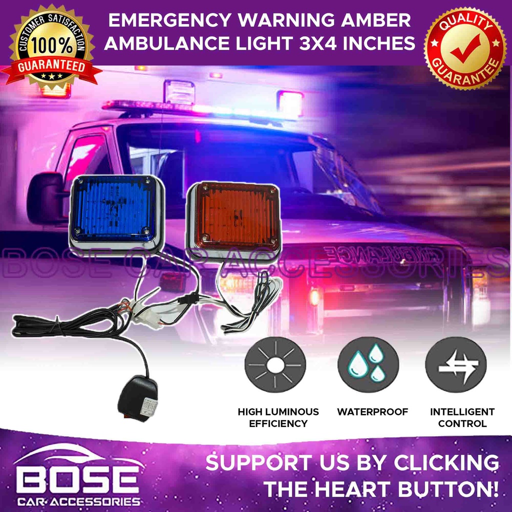 Ambulance Lights Police Car Strobe Flasher Light 12V for Car Red / Blue ...