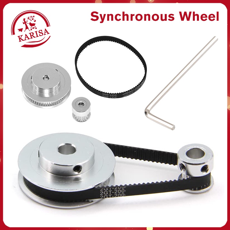 GT2 Synchronous Wheel 60 Teeth 5mm Bore with 1 Pcs Length 200mm Width ...