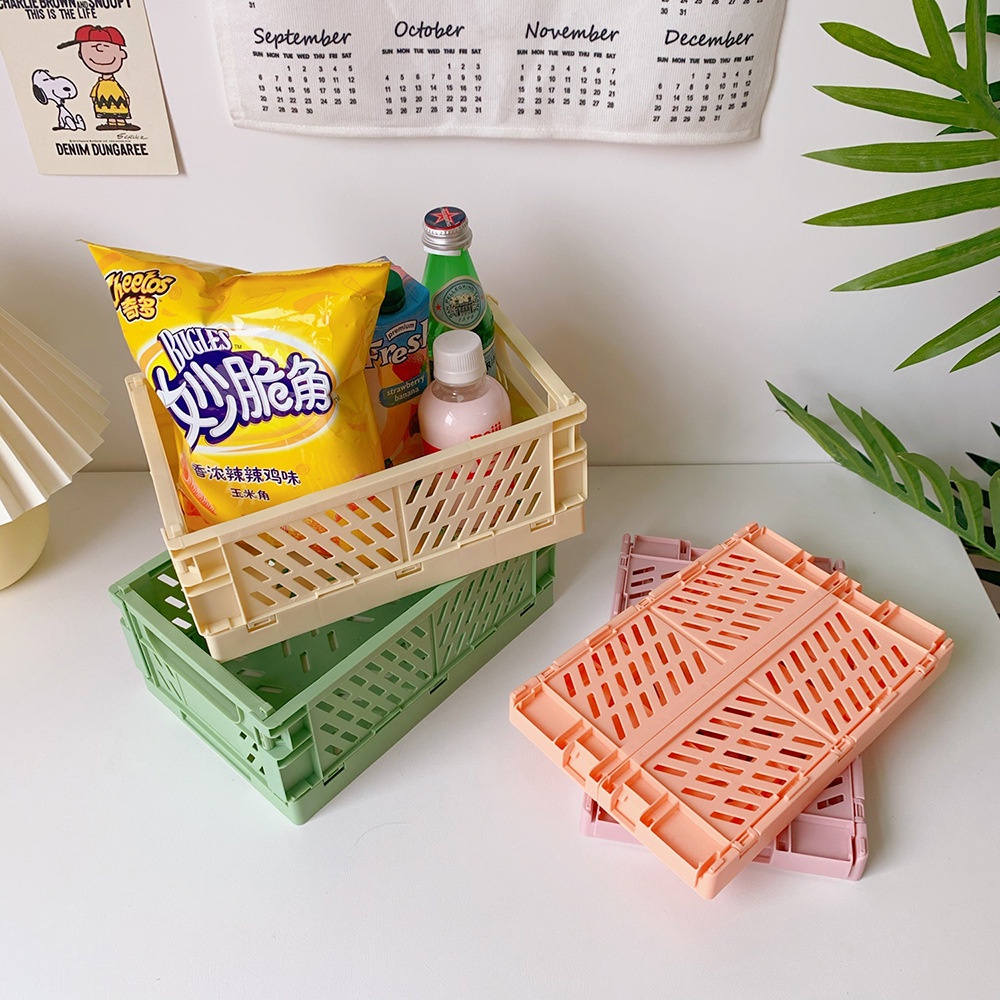 Foldable plastic storage box Korean student desktop finishing tape ...