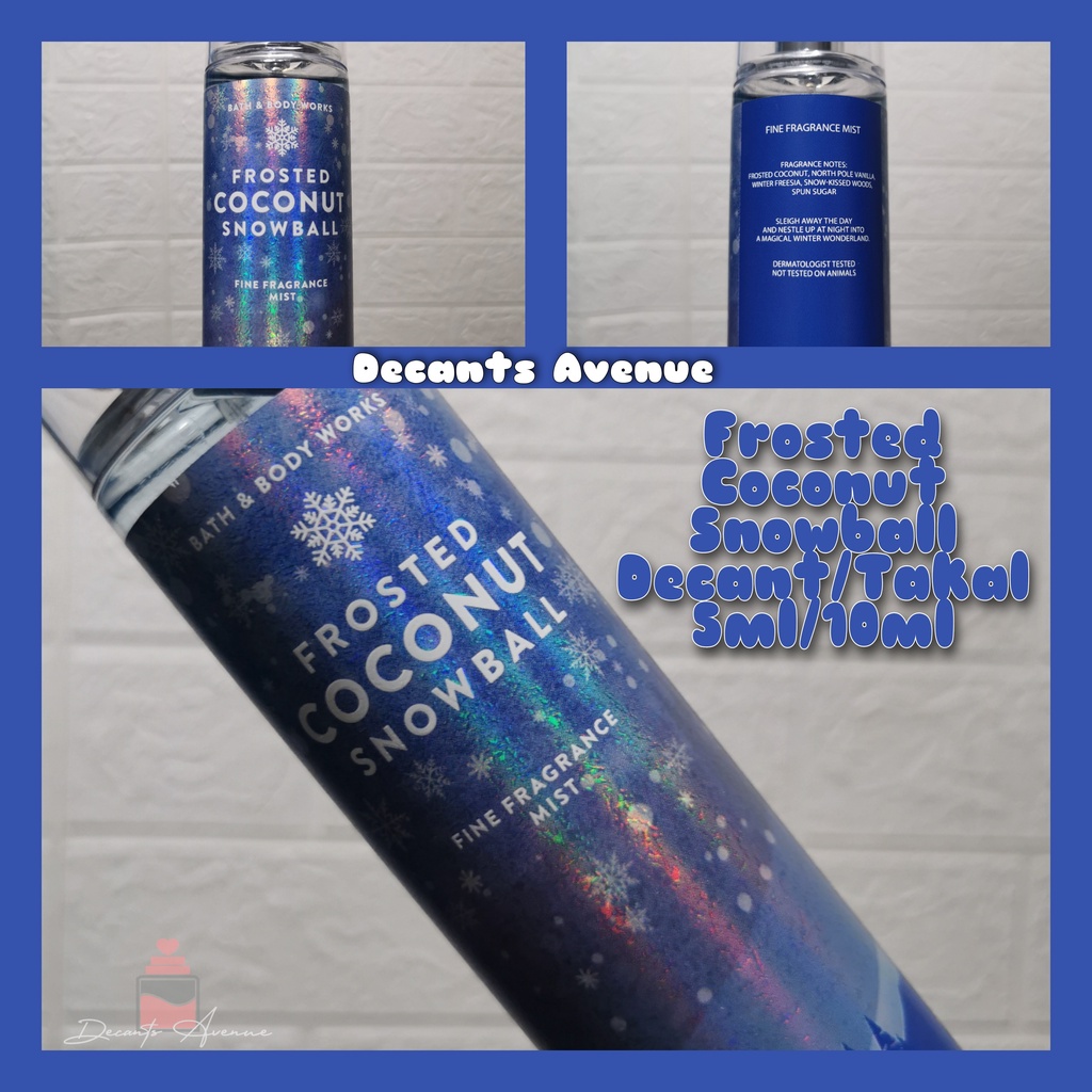 Frosted Coconut Snowball - Bath And Body Works 1mL 3mL 5mL 10mL ...