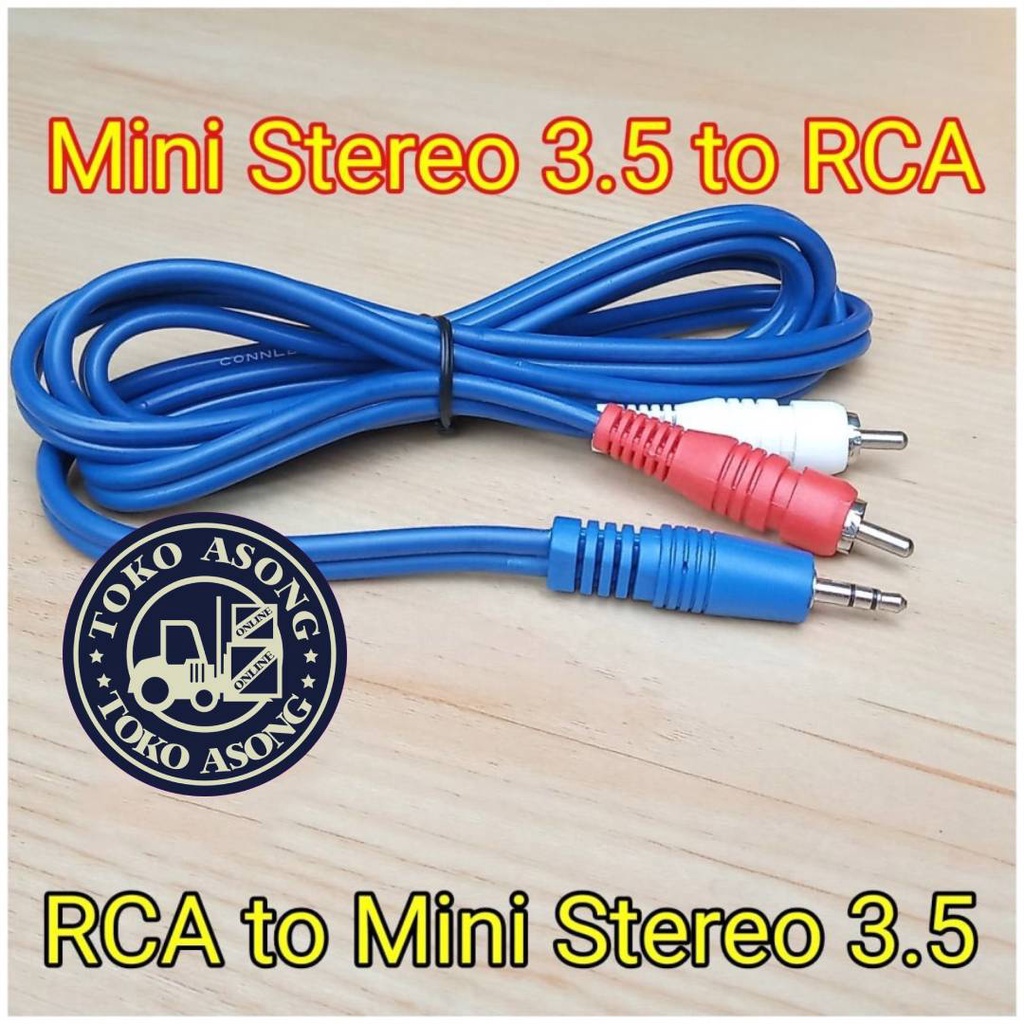 Rca to Mini Stereo 3.5 aux audio JACK JACK Converter Cable | Shopee ...