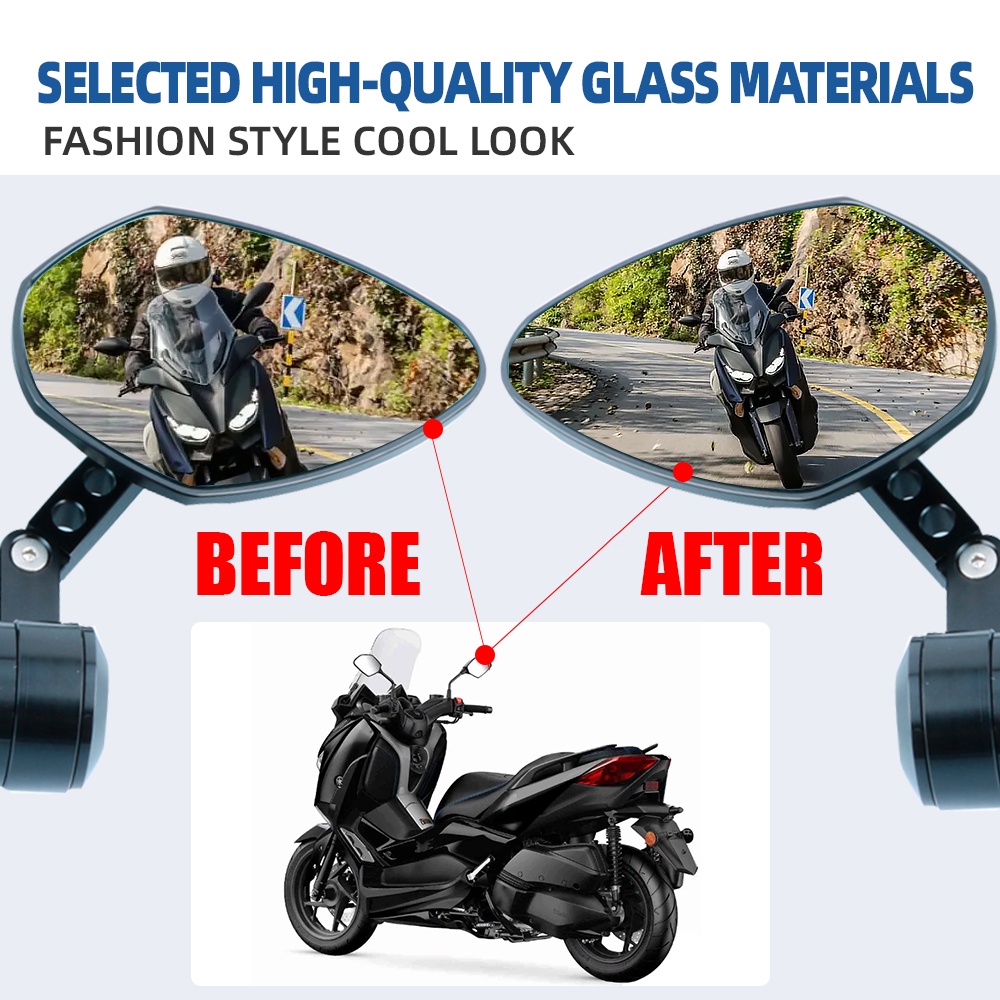 For Yamaha XMAX 300 XMAX300 X-MAX Accessories Convex Mirror Increase ...