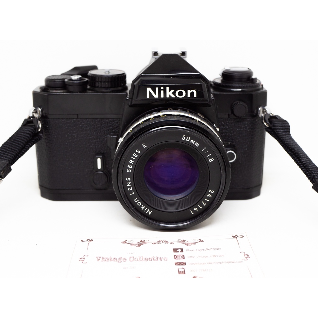 Nikon FE Black 35mm aperture priority automatic camera with lens ...