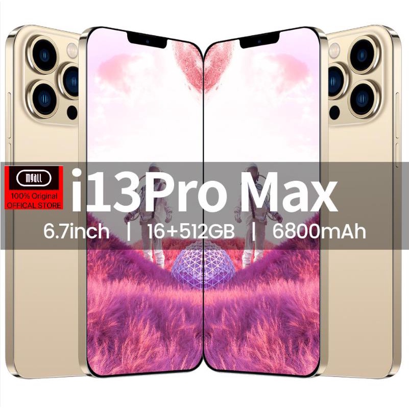 i13pro MAX Android 5G 12+512GB 6.7 INCH version cheap phone Bluetooth 5 ...