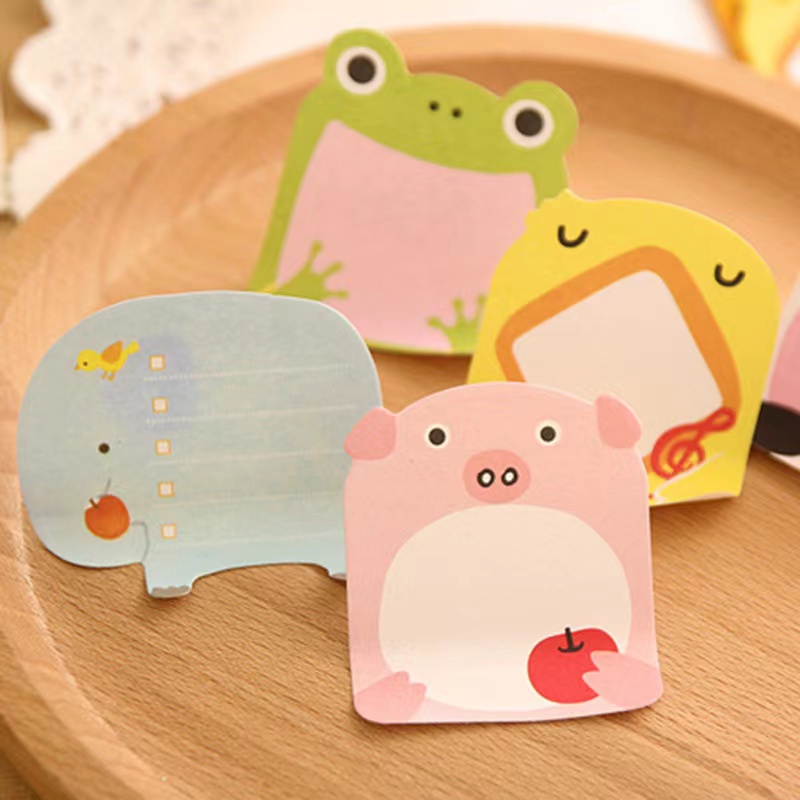 Animal Sticky Note Time Record Sticky Memo Student/ Office Memo Pad ...