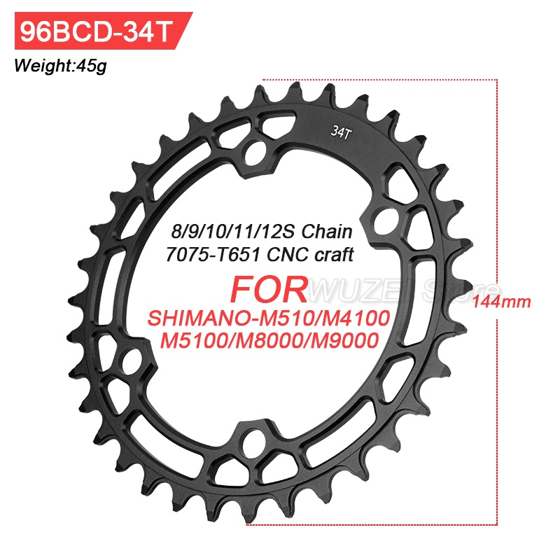 Shimano DEORE 11S 96BCD/64BCD Round Chainring 26-36T 32/34/36T For M7000 M8000 M4100 M5100/MT510 ...