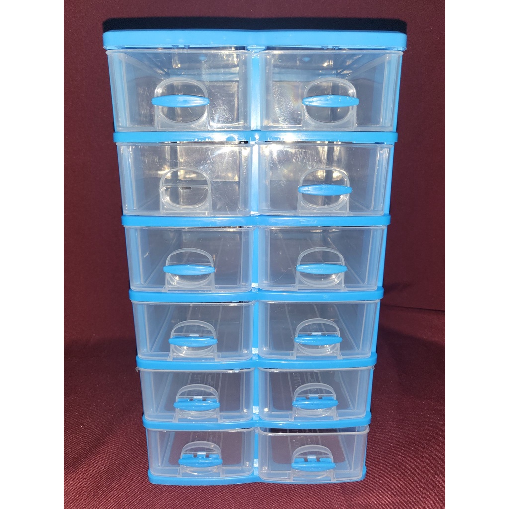 double door drawer 4 - 6 layer 16x15 cm / cute organizer / makeup ...