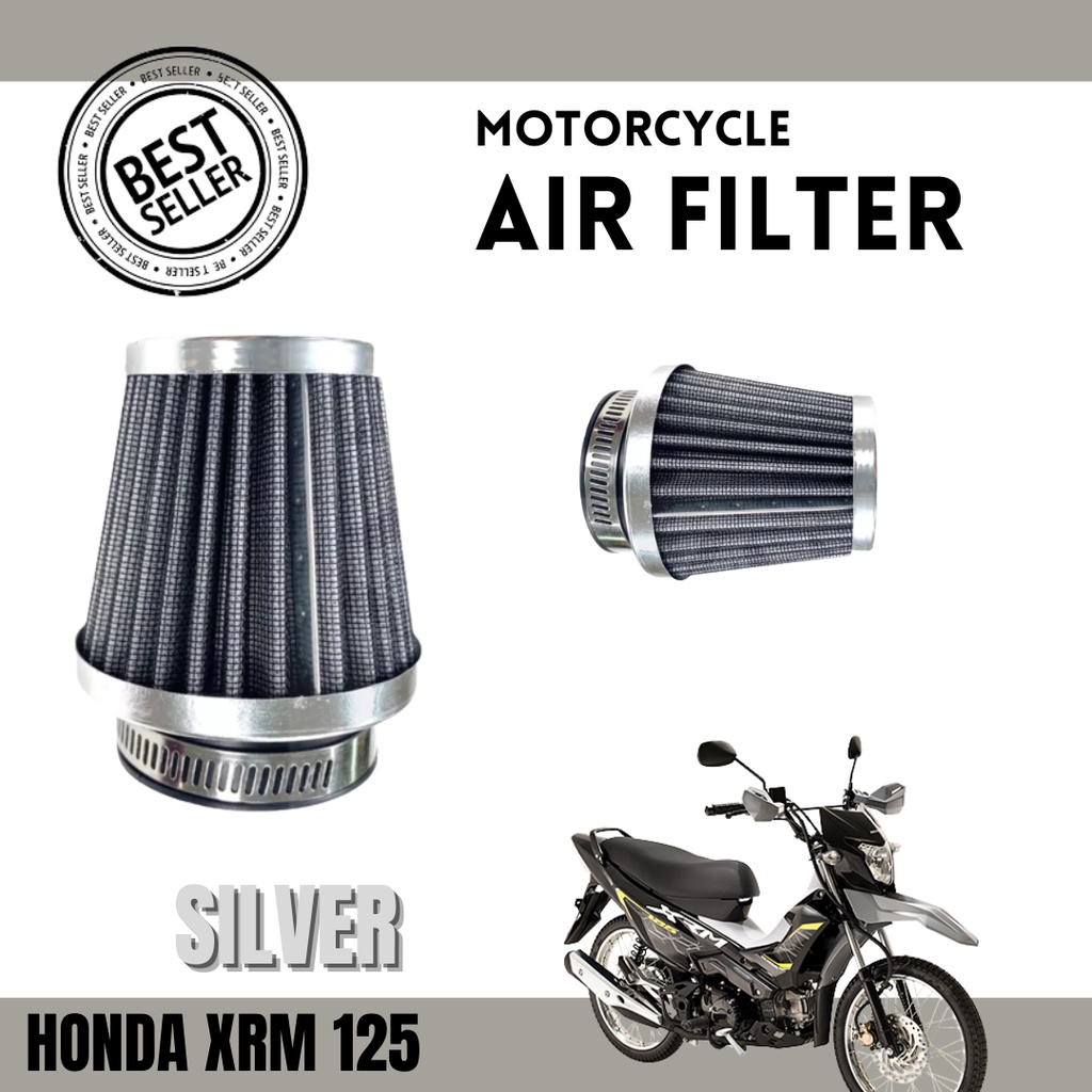 MOTORCYCLE AIR FILTER FOR HONDA XRM 125| SILVER | MOTOR AIR CLEANER ...