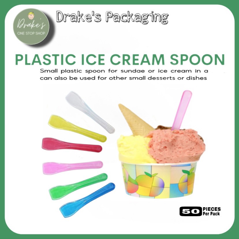 [50pieces] dessert Spoon / Ice Cream spoon / Party Kids / mini spoon ...