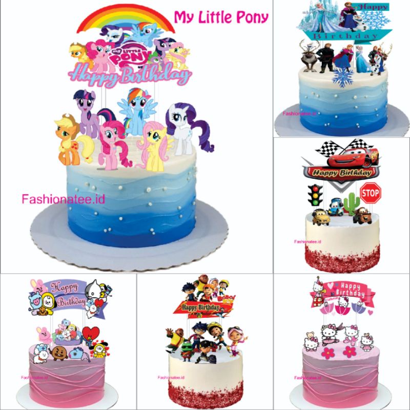 Custom NAME character cake topper happy birthday cake decoration ...