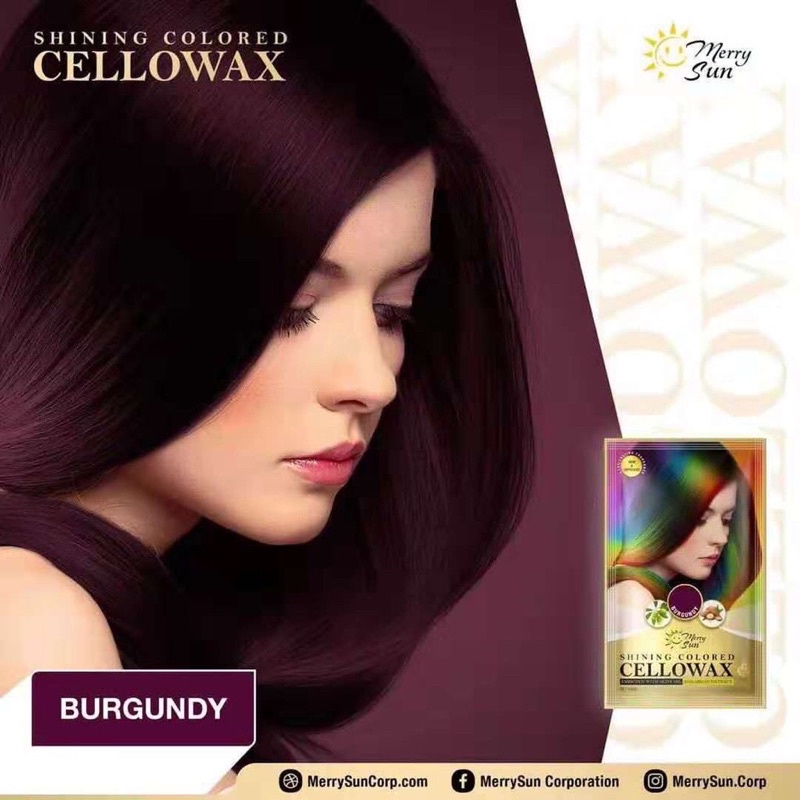 Merry Sun Burgundy Color sachet 60ml authentic | Shopee Philippines