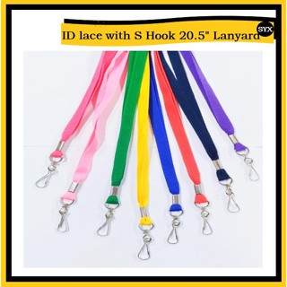 METAL HOOK ID LACE with S Hook Lanyard [Business Work Card ID Lanyard ...