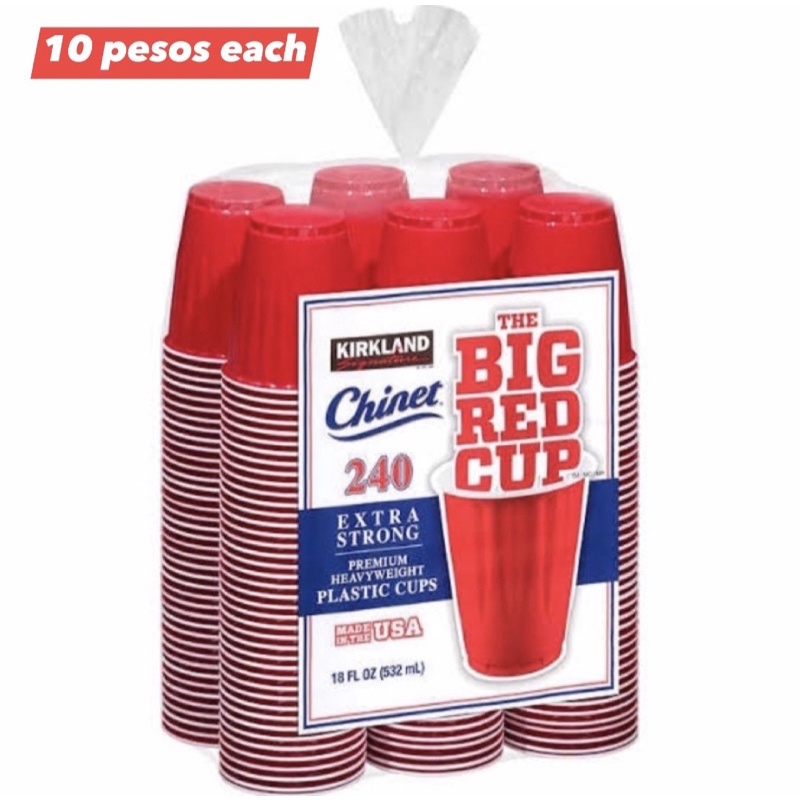 Kirkland Signature Chinet Big Red Cups - Retail | Shopee Philippines