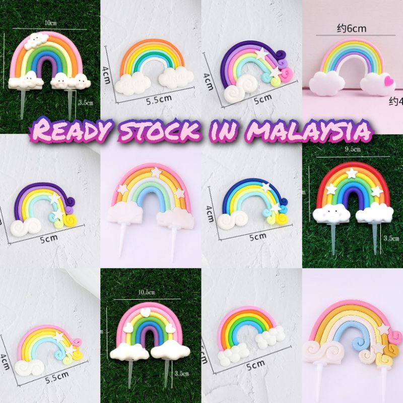 - Mini Rainbow Cake Topper (1pc) | Shopee Philippines