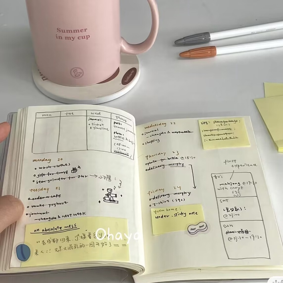 Ohaya A5 Small blank book Kraft paper 184 pages Extra-thick notebooks ...